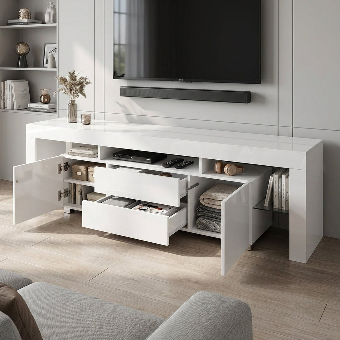 Micco 2m LED Entertainment Unit - White