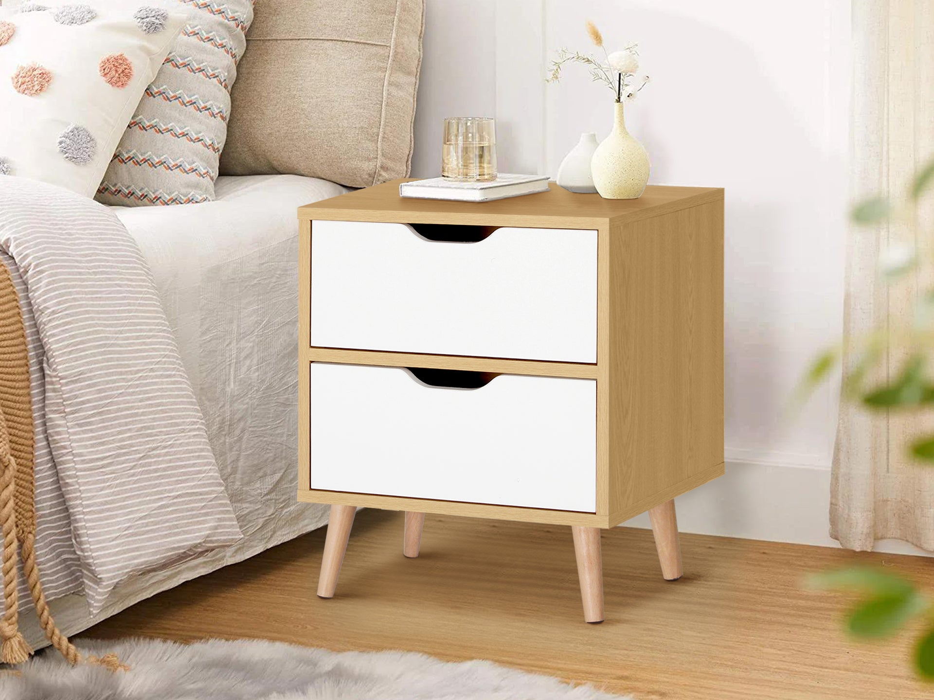 Loy Bedside Table - Maple