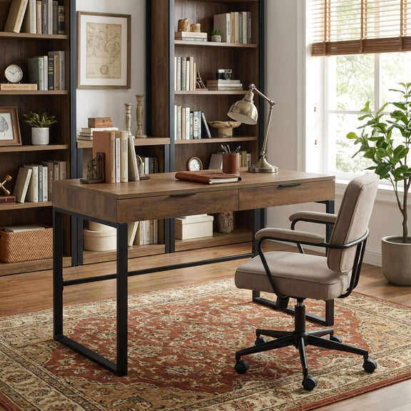 Ocala 120cm Computer Desk - Walnut