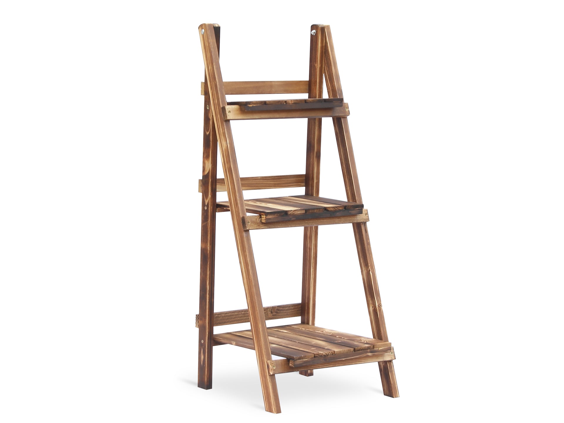 Balaton Ladder Planter Stand 40cm - Rustic Brown