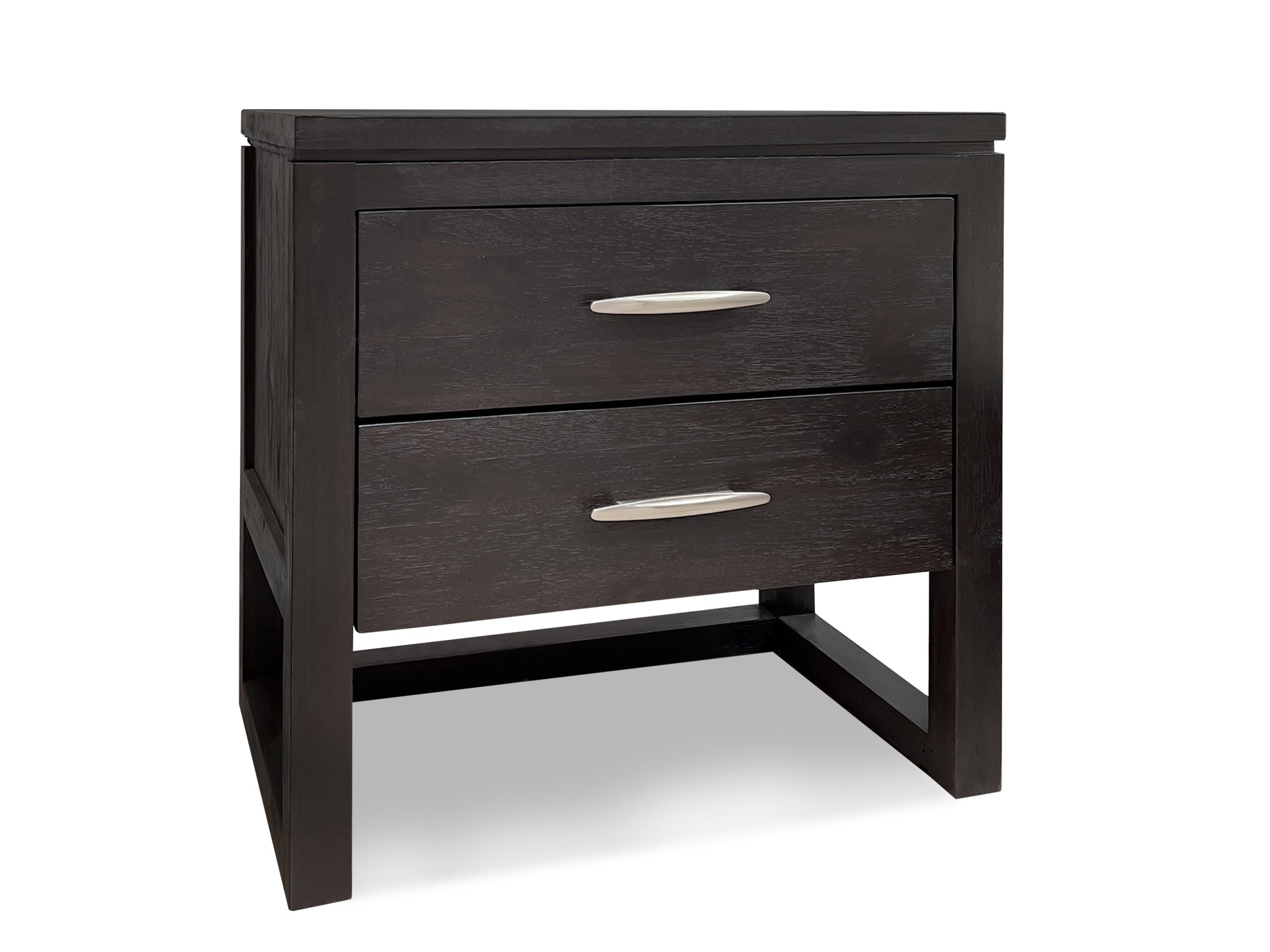 Cabos Solid Acacia Wood Bedside Table - Mocha