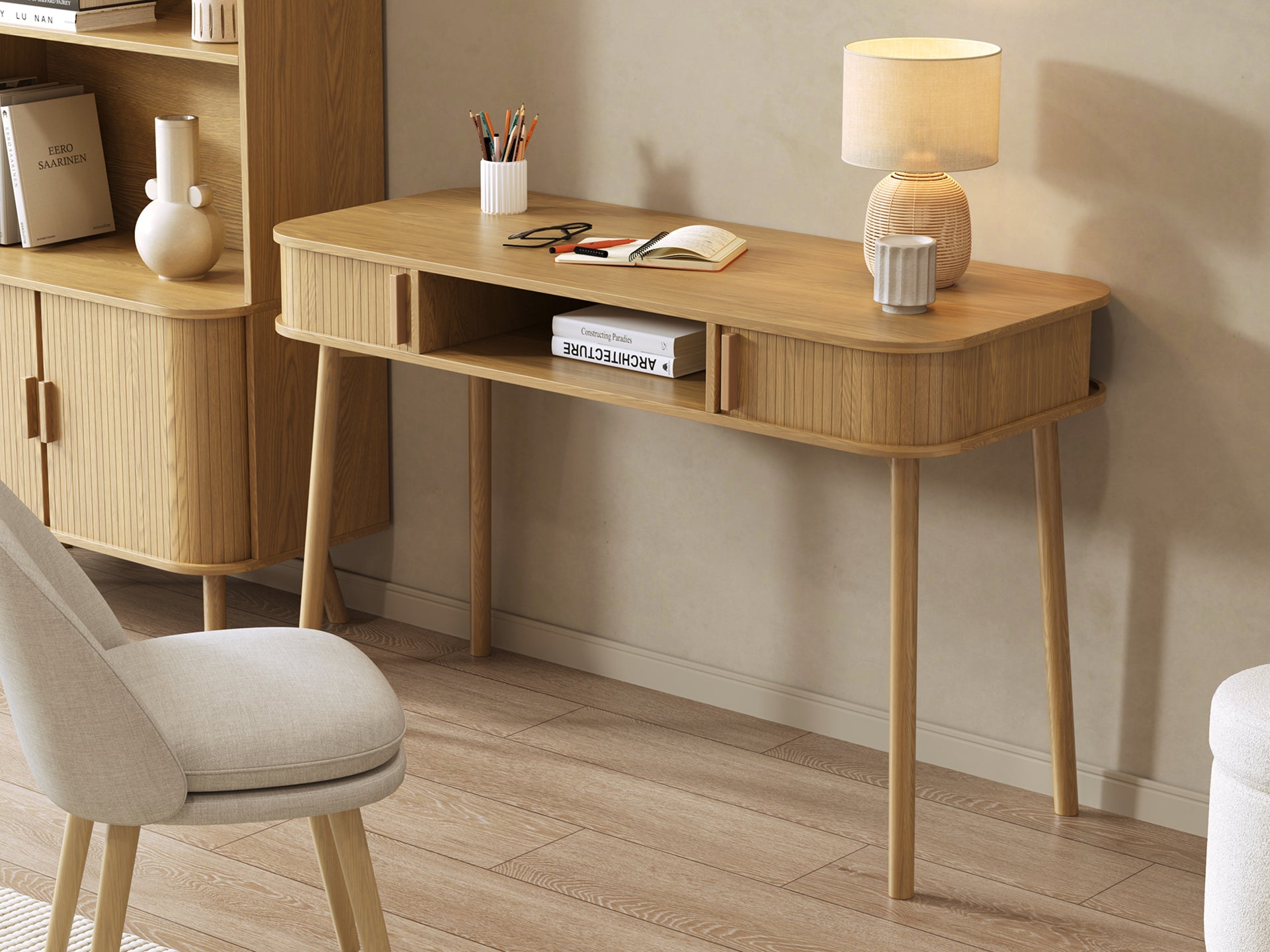 Atlantic 120cm Computer Desk - Natural