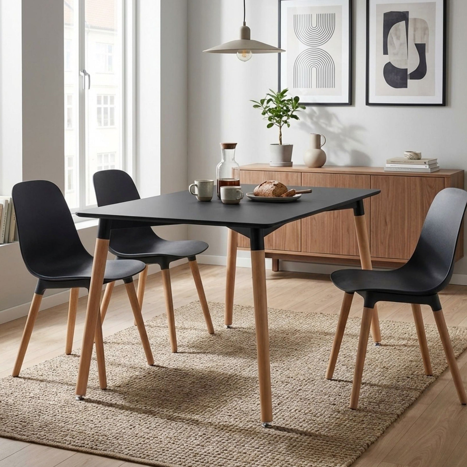 Sana Dining Table Rectangle 120 x 80cm - Black