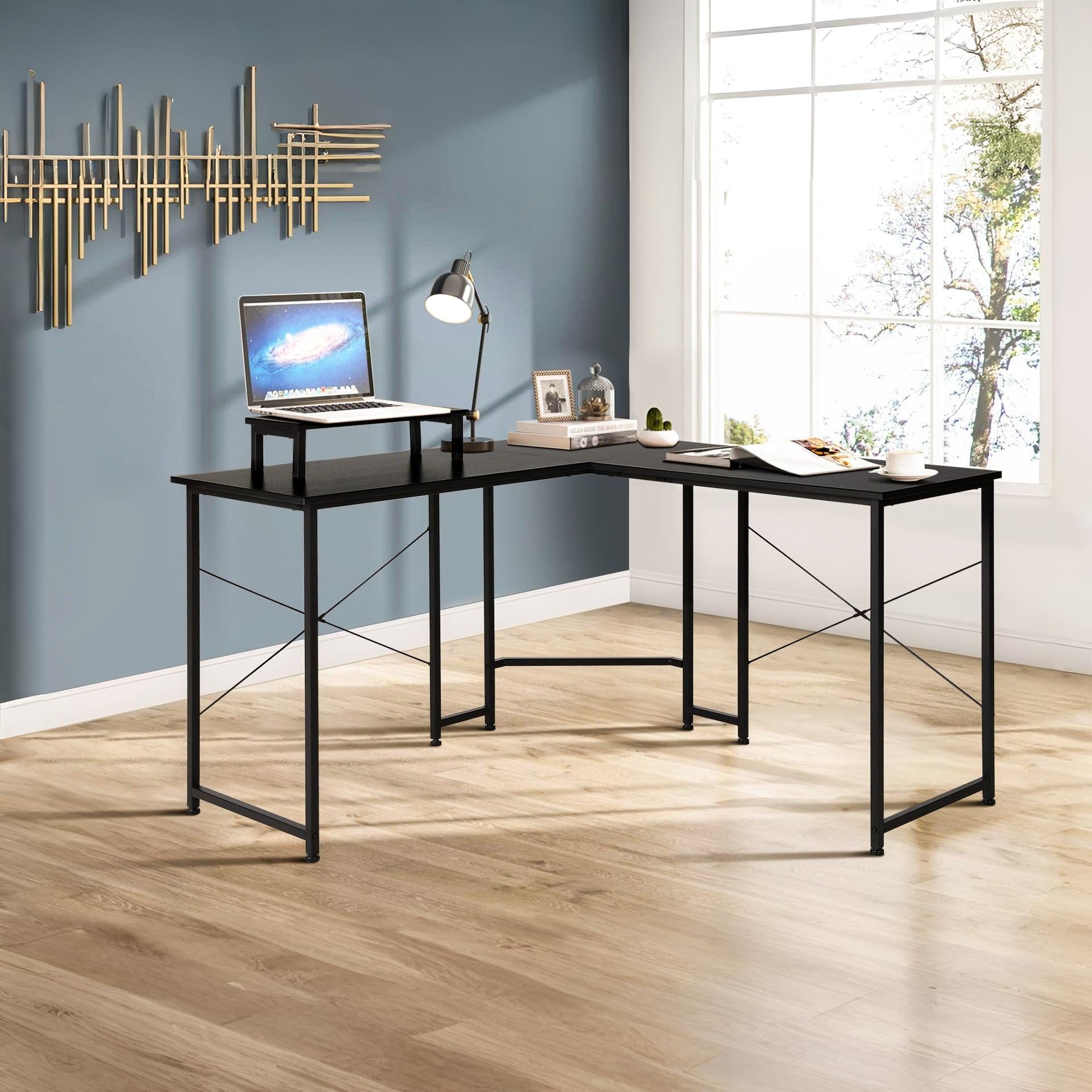 Roman Computer Corner Desk - Black