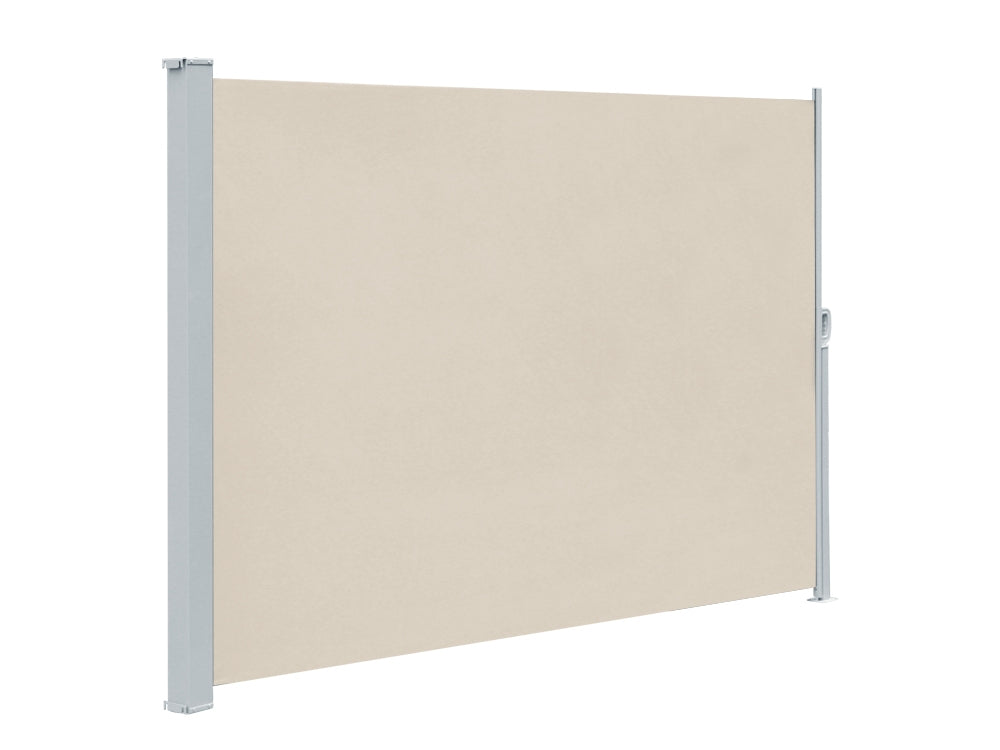1.8m x 3m Retractable Side Screen - BEIGE