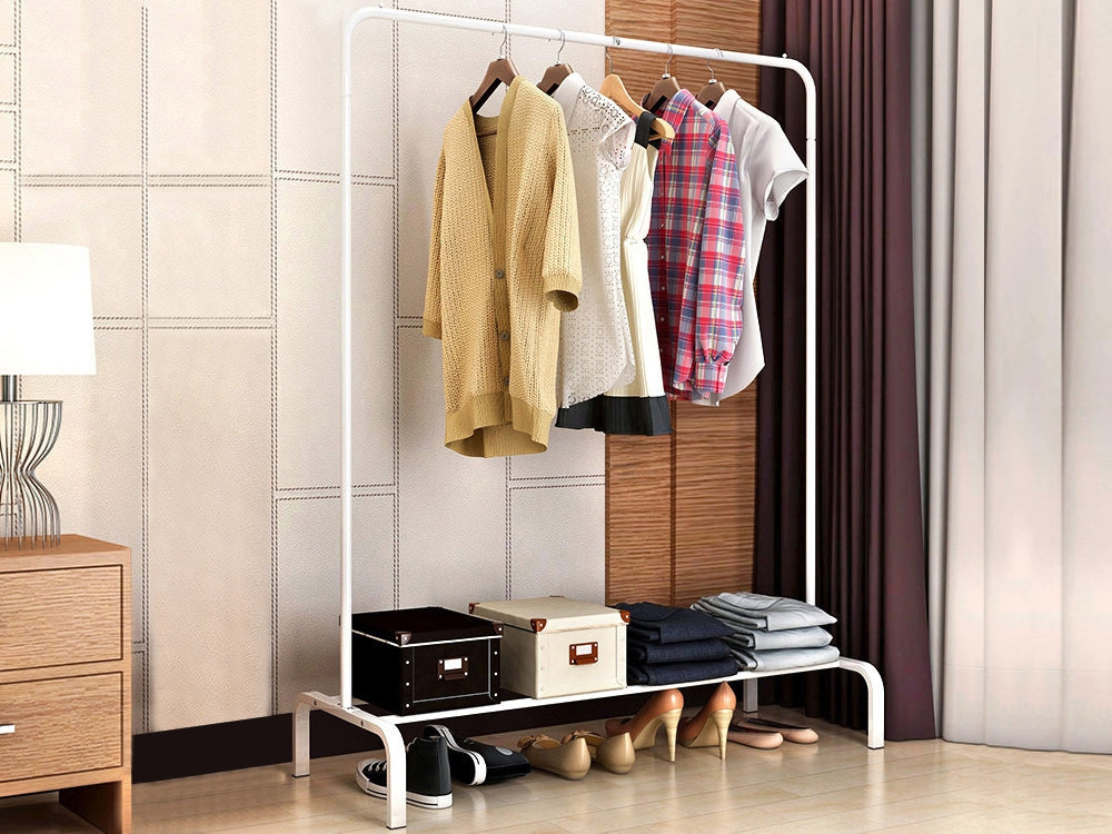 Metal Clothes Rack Hanger - WHITE