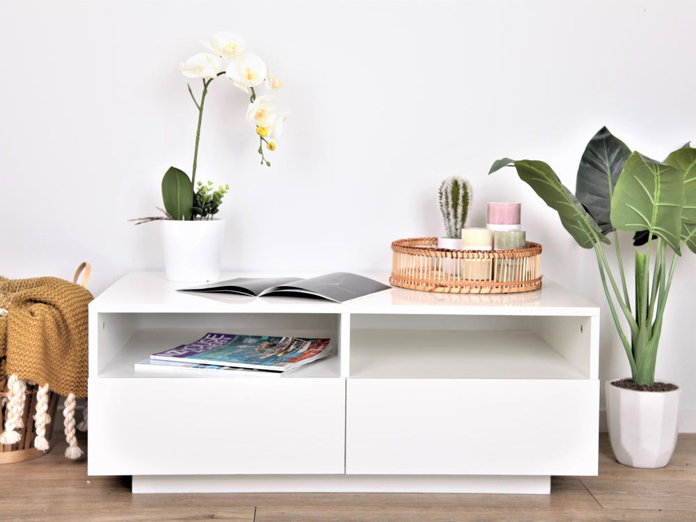 HADAR 4 Drawer Coffee Table - WHITE