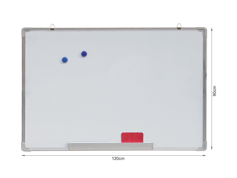 Magnetic Whiteboard Aluminium Frame 120cm x 90cm